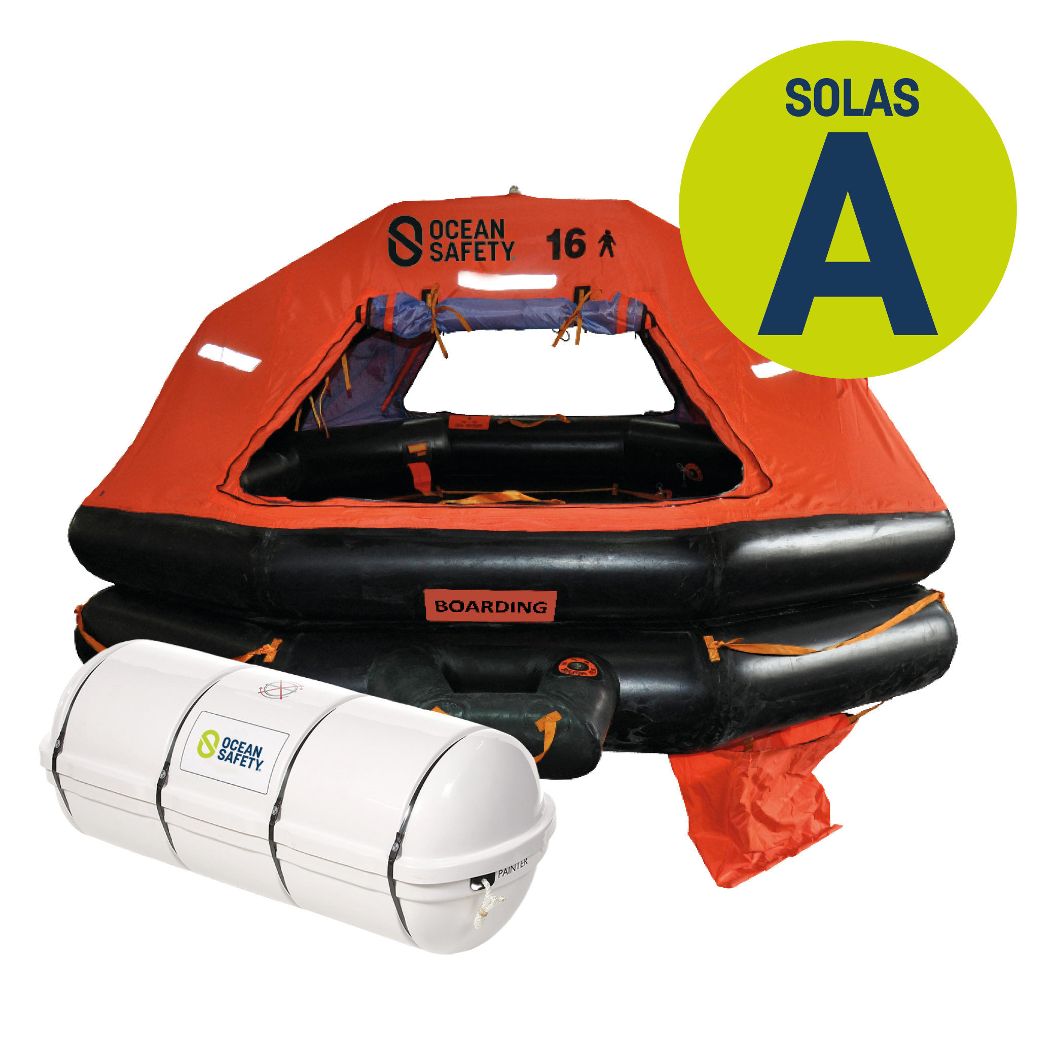 OCEAN SOLAS ELLIPSE LIFERAFT - SOLAS A CONTAINER - Ocean Safety