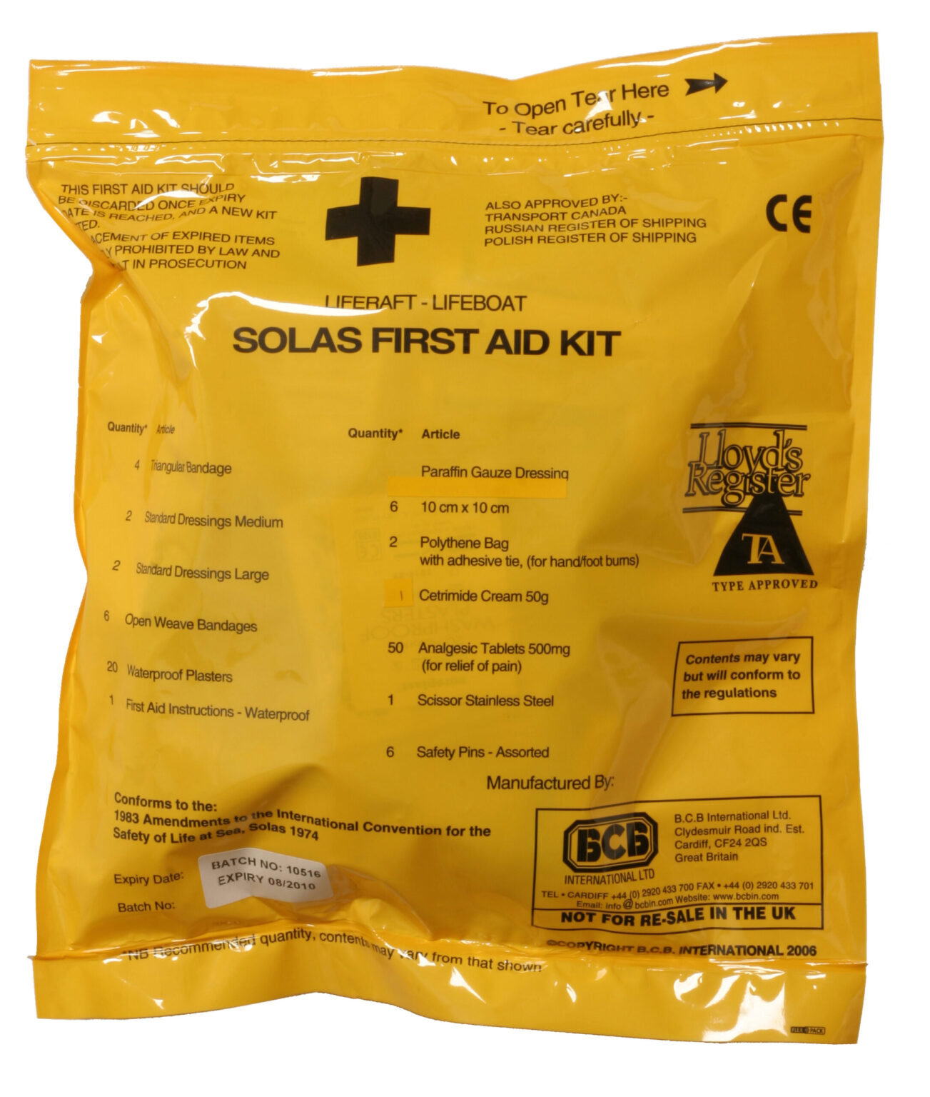 FIRST AID KIT CODE OF PRACTICE CAT C - Ocean Safety